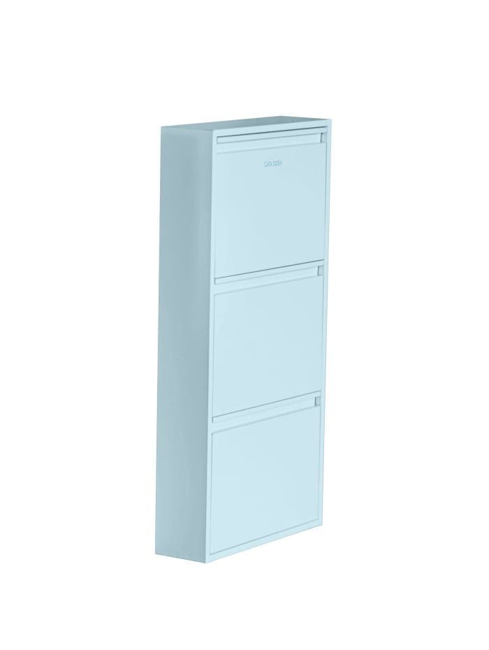 Shoe Storage Cabinet 3 Door Light Blue | CASA DORA